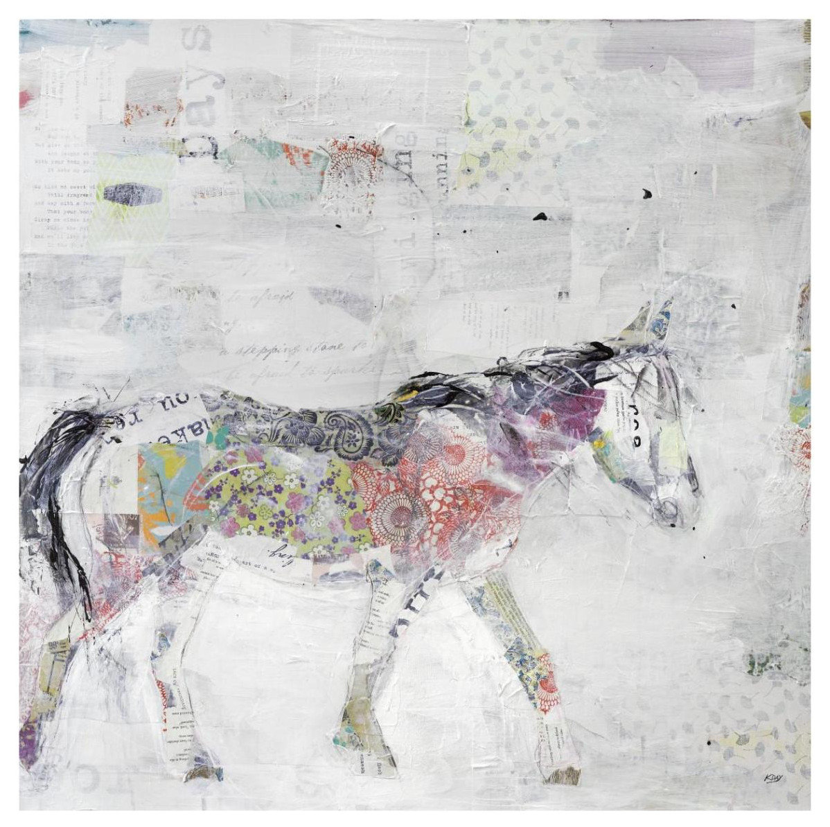 "Wild Pinto" Digital Paper Print by Kellie Day, 20"x20", 42"x42 ...