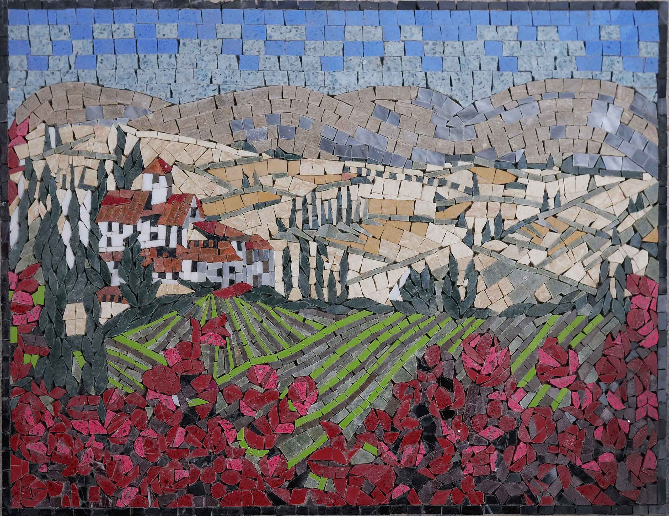 Mosaic Wall Art - Tucsan Mosaic Design, 39" x 30" - Contemporary - Tile ...