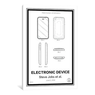 iPhone by Retro Patents Canvas Print, 18"x12"x1.5" - Industrial ...