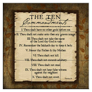 Tile Mural, Ten Commandments by Jennifer Pugh, 12.75" x 12.75" (9 Tiles ...