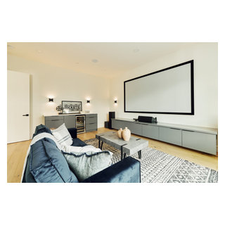 Bellevue Custom Home Media Room - Modern - Home Theater - Seattle - by ...
