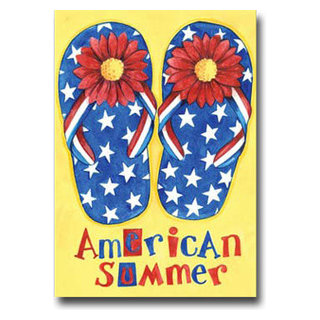 "American Summer" Toland Art Banner - Beach Style - Flags And Flagpoles ...