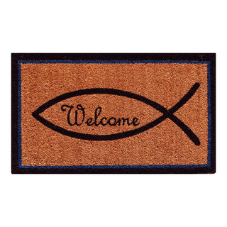 Christian Welcome Doormat, 17"x29" - Beach Style - Doormats - by ...
