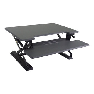 Height Adjustable Standing Desk, Gray - Contemporary - Desks And ...