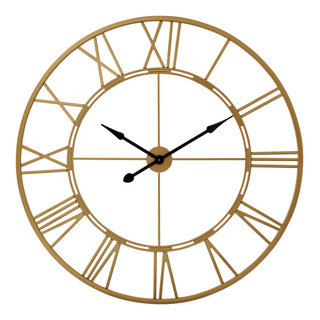 Utopia Alley Oversized Roman Round Wall Clock, 43.5" Diameter ...