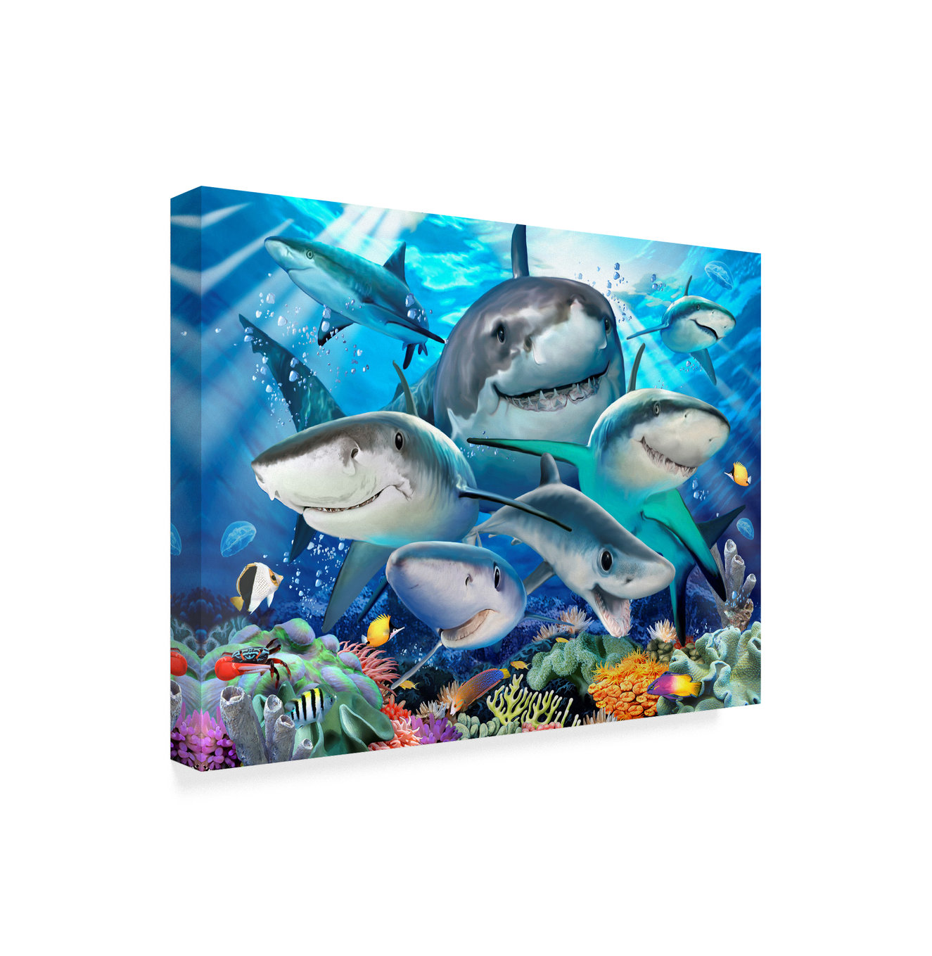 "Goofy Fish" by Howard Robinson, Canvas Art, 32"x24" - Beach Style ...