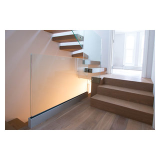 Custom-built floating staircase - Contemporary - Staircase - London ...