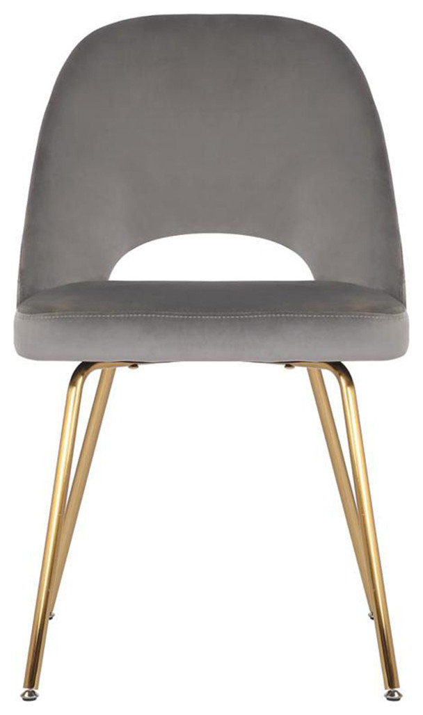 Sand Velvet Chair, Gold - Midcentury - Dining Chairs - by ...