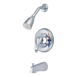 Kingston Brass Single Loop Handle Water Saving Tub and Shower Faucet ...
