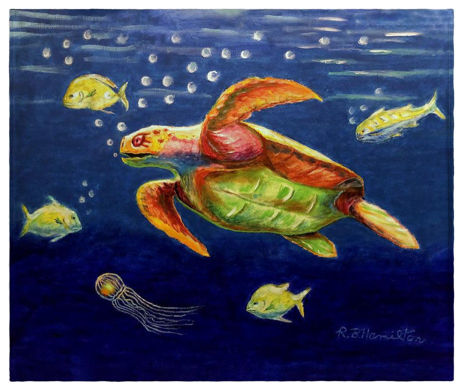Dick's Sea Turtle Throw - Contemporary - Blankets - by Bison Commerce ...