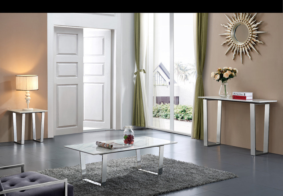 Carlton Chrome Console Table - Contemporary - Console Tables - by ...