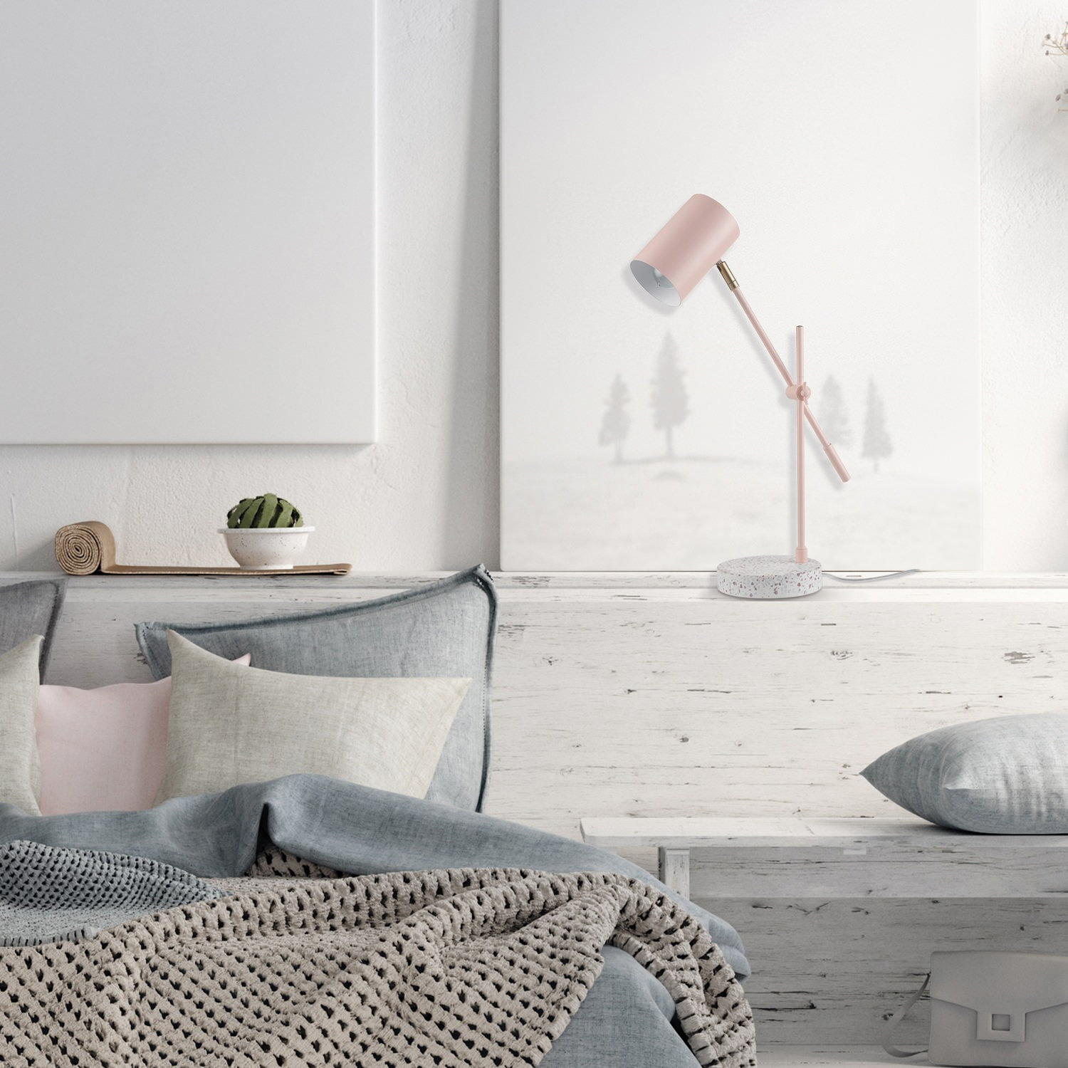 Pratt 18" Matte Pink Adjustable Balance Arm Desk Lamp - Contemporary ...