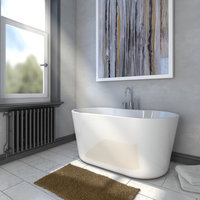 Retro 56" Freestanding Tub With Faucet - Contemporary - Bathtubs - by A ...