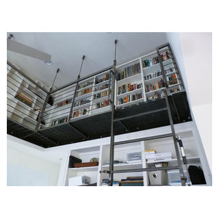 Hanging Library - Modern - Austin - by MetalWork Austin | Houzz