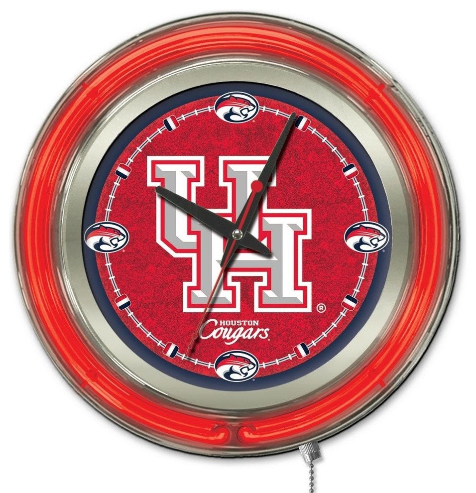 Houston Neon Clock - Contemporary - Wall Clocks - by Holland Bar Stool ...