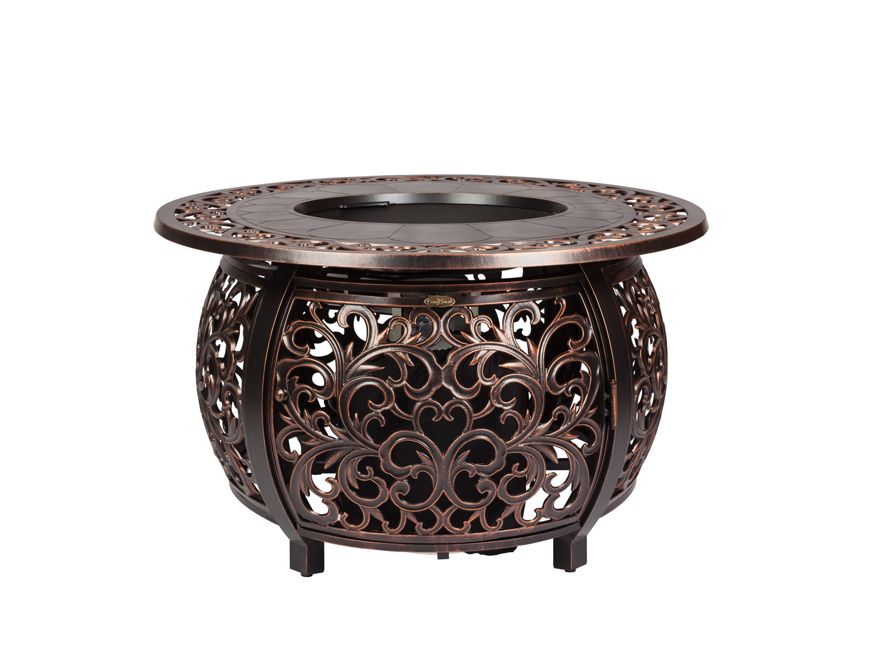 Toulon Cast Aluminum Oval LPG Fire Pit - Mediterranean - Fire Pits - by ...