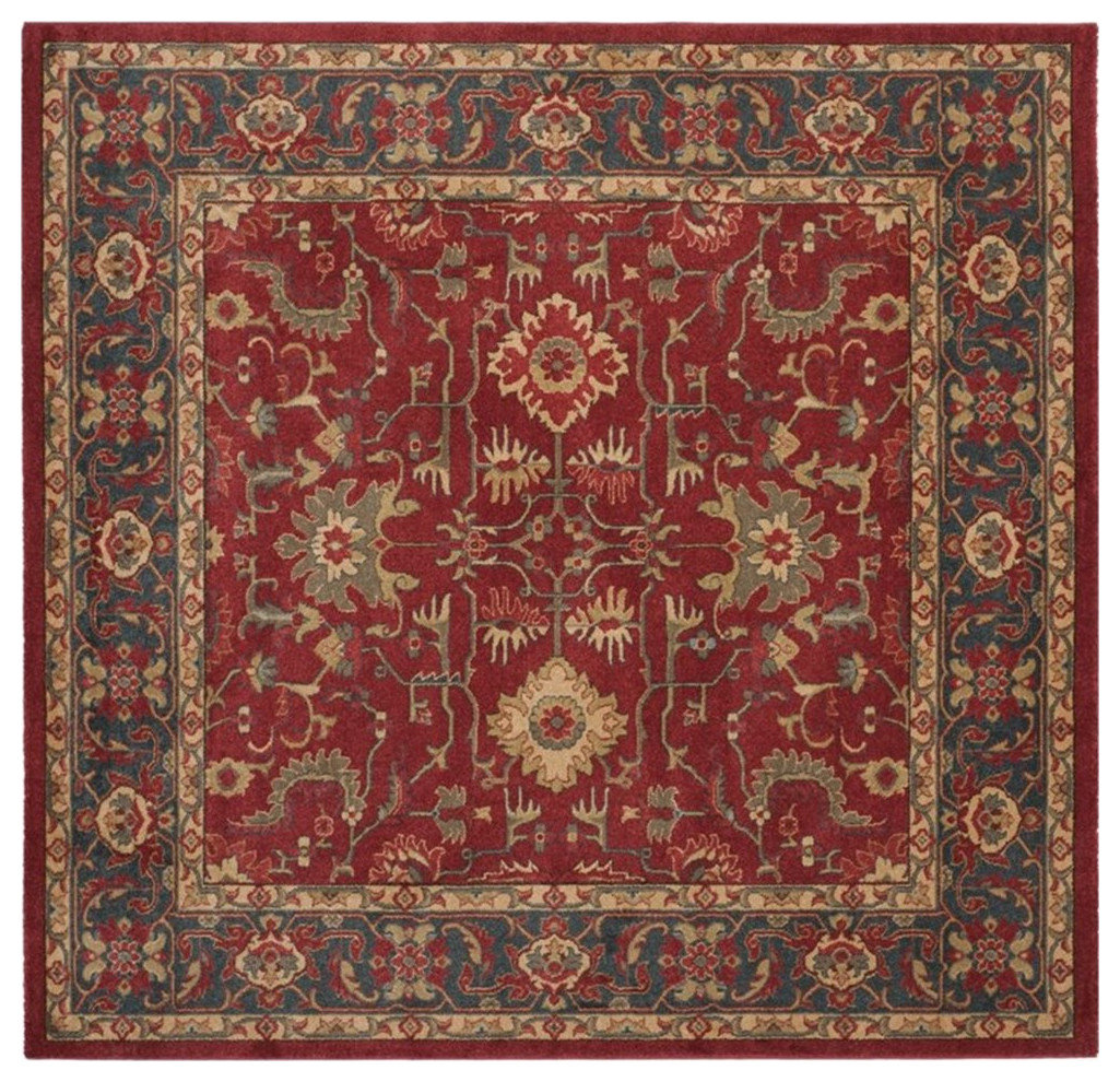 Safavieh Mahal 6' 7" X 6' 7" Square Rug in Red and Navy, 6' 7" X 6' 7 ...