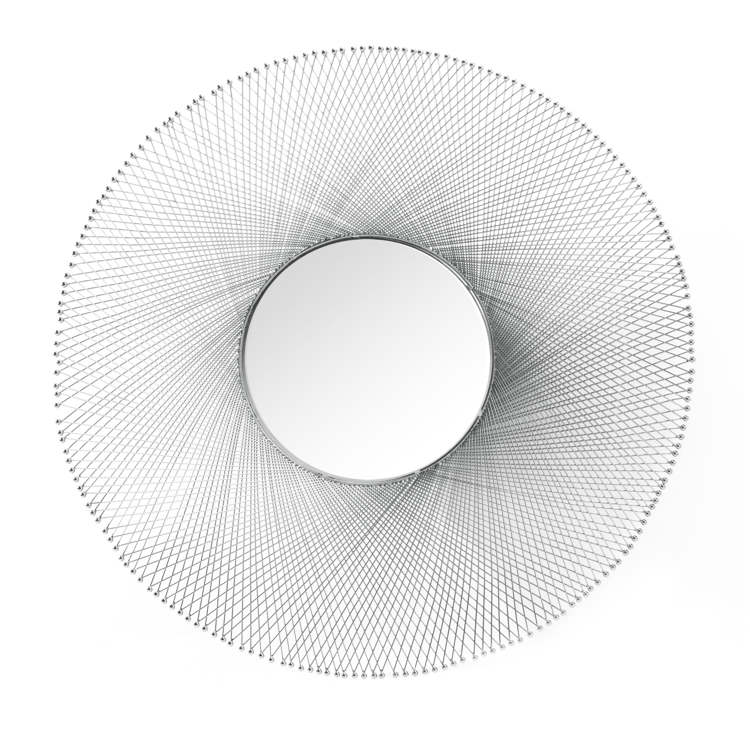 Cascade Silver Mesh Wall Mirror - Contemporary - Wall Mirrors - by Home ...