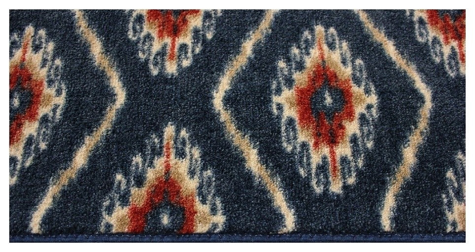 Custom Carpet Area Rug 40 oz Nylon, Silk Road, Imperial Blue, 4'x12 ...