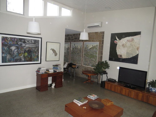 Large lounge room layout.