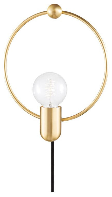 Mitzi Darcy Wall Sconce in Aged Brass, 10.000 - Transitional - Wall ...