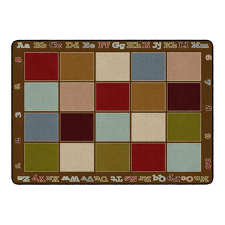 Flagship Carpets FA1338-44FS 7'6x12 Sitting Grid Earth Tone Rug, 7'6X12 ...