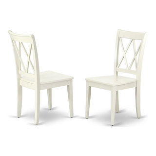 Set of 2 Chairs CLC-LWH-W Clarksville Double X-back chairs in Linen ...