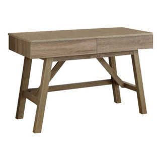 Atlin Designs 2-Drawer Small Transitional Wood Space Desk in Gray Wash ...