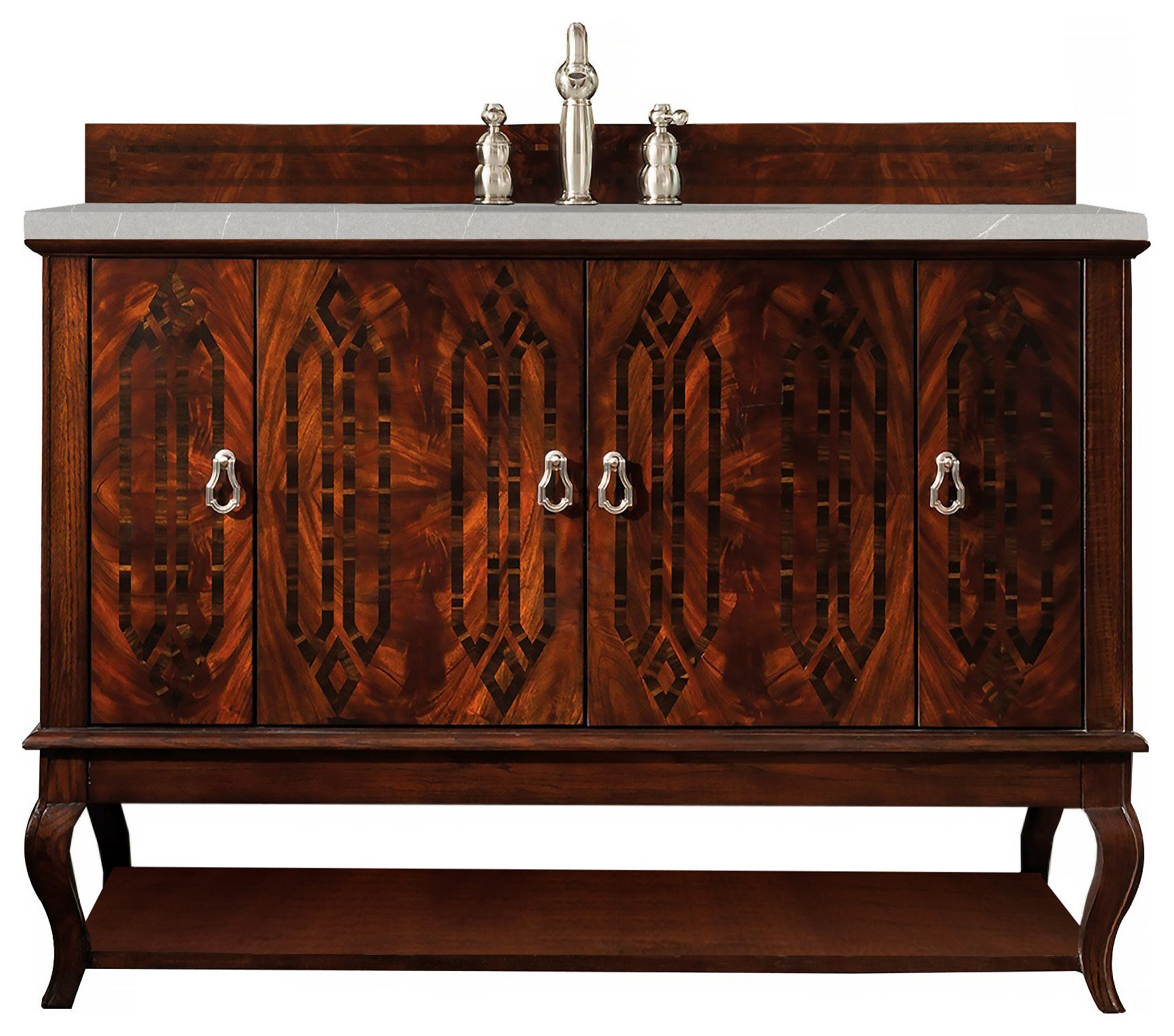Palm Beach 48 Vanity, Dark Amber, Eternal Serena Quartz Top ...