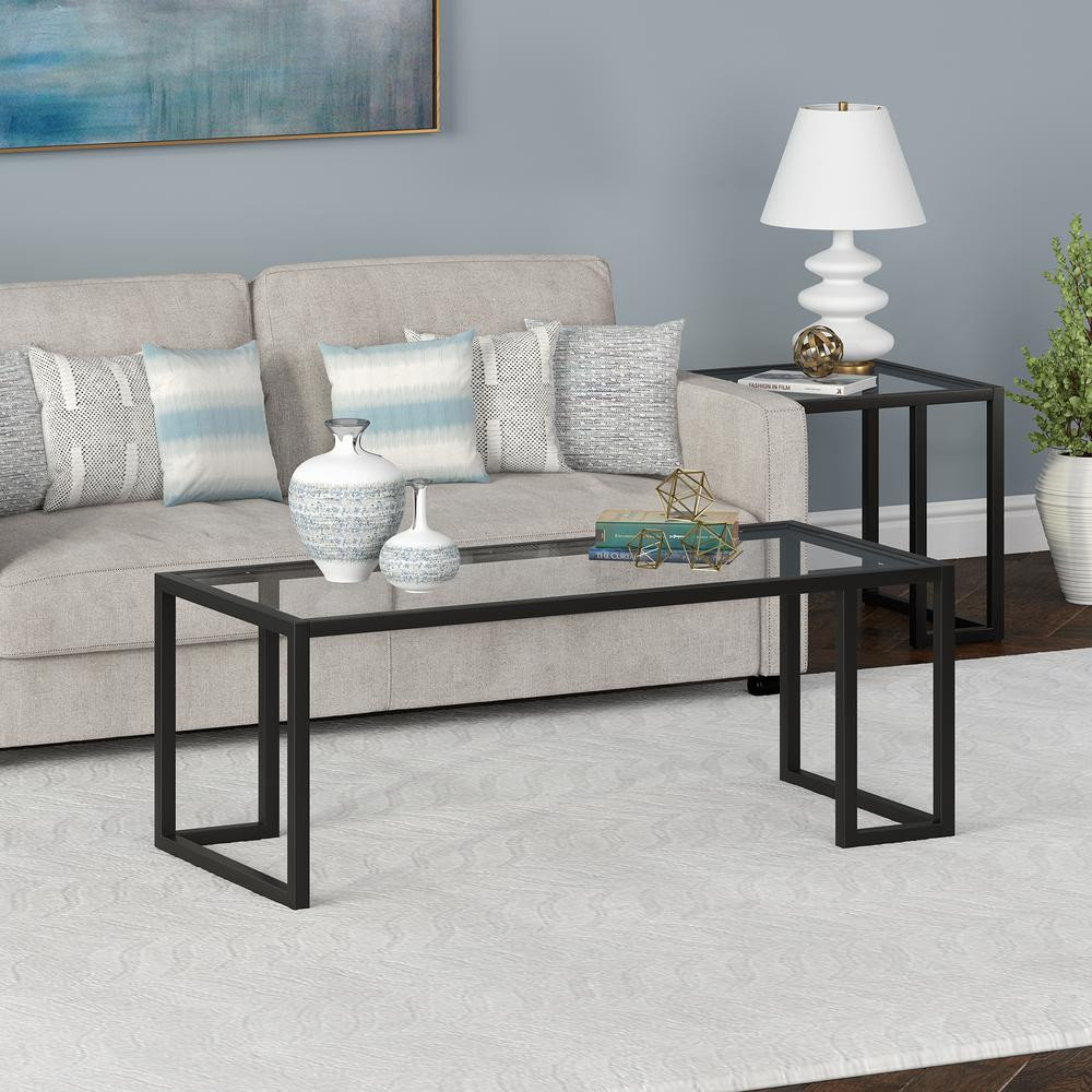 Oscar 45'' Wide Rectangular Coffee Table in Blackened Bronze ...