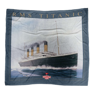 RMS Titanic Gold Letters Fleece Blanket by Artist Richard DeRosset, 50 ...
