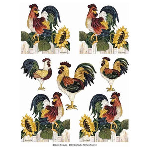 Pretty Boy Roosters 2-Sheet IdeaStix Accents Peel and Stick - Farmhouse ...