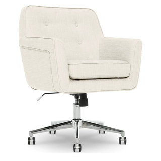 Contemporary Office Chair, Padded Polyester Seat & Adjustable Height ...