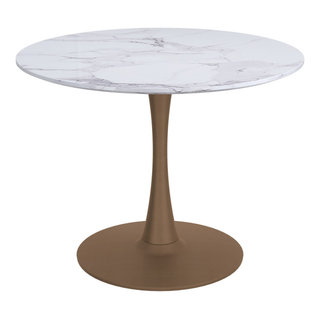 Worldwide 40" Round Pedestal Dining Table - Midcentury - Dining Tables ...