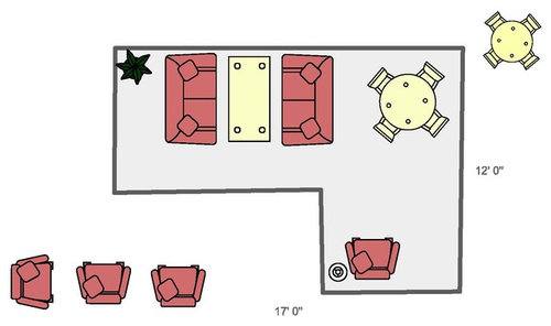 Need help with furniture layout for a lanai