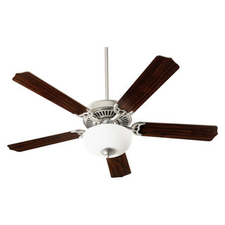 Quorum Capri VIII 2 Ceiling Fan, Satin Nickel/Satin Opal - Transitional ...