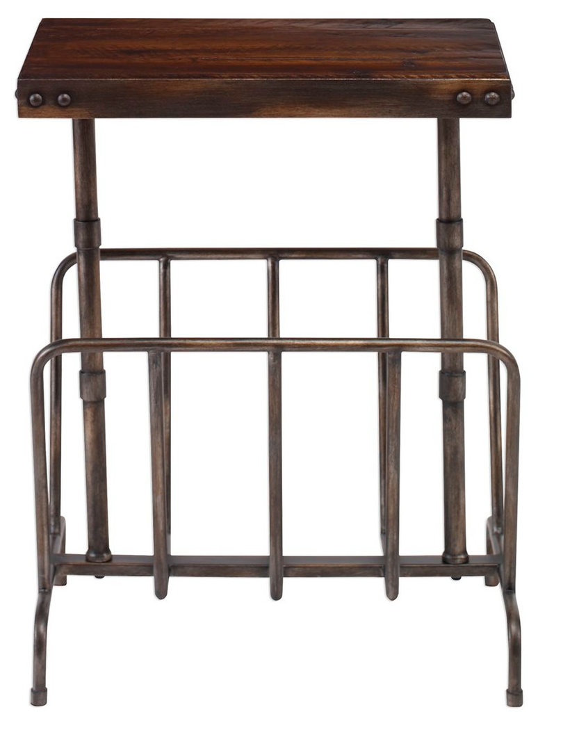 Uttermost Sonora Industrial Magazine Side Table - Industrial - Side ...