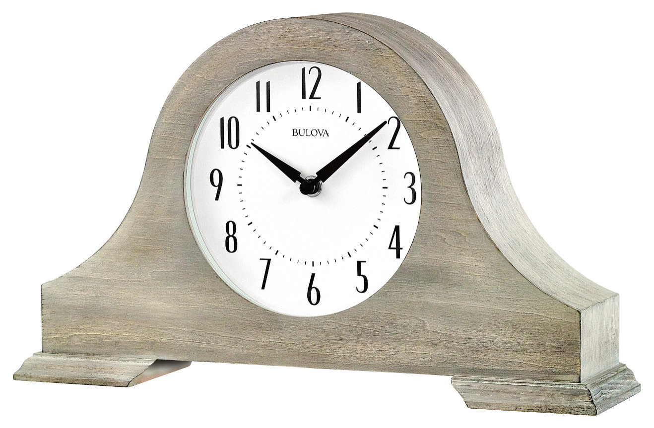 Clocks B1932 Peterborough Warm Gray chime, Tambour style, vintage home Dcor - Farmhouse - Desk ...