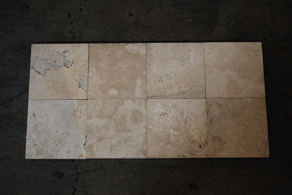 Durango Travertine Tiles, Brushed Finish, 6"x6", Set of 40 ...