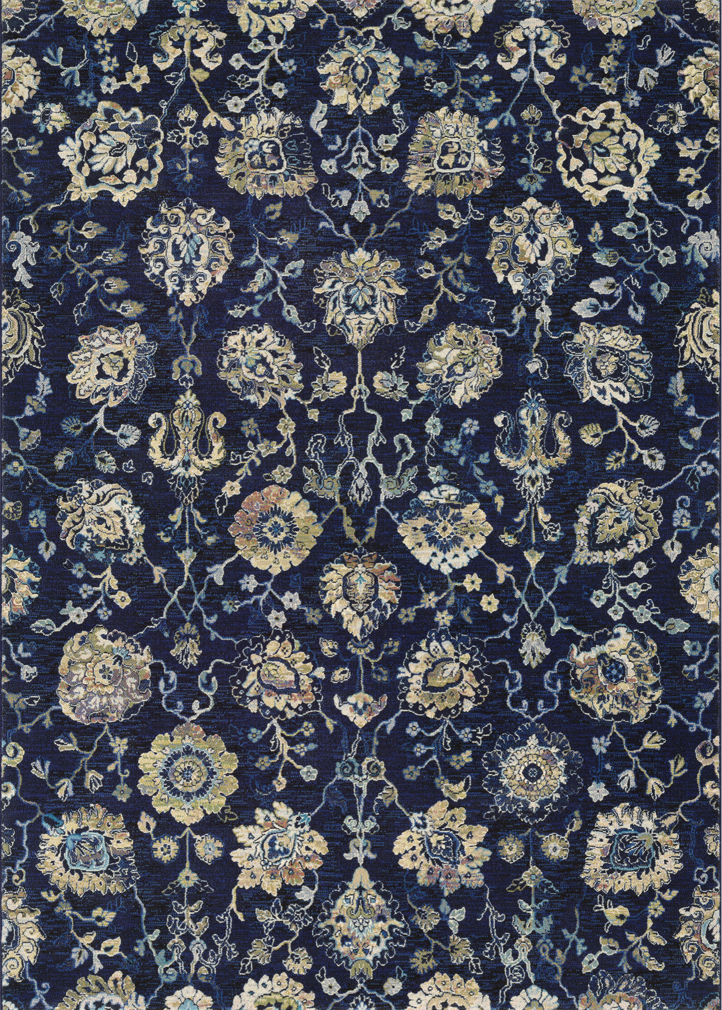 Couristan Easton Adaline Navy-Cream Rug 9'2"x12'5" - Traditional - Area ...