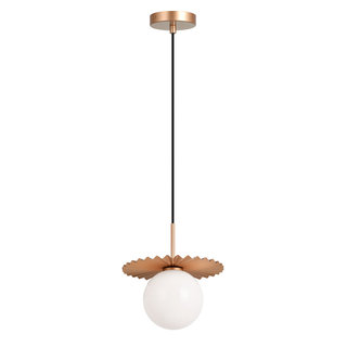 Modern Ruff Pendant, Matte Gold, 9" - Contemporary - Pendant Lighting ...