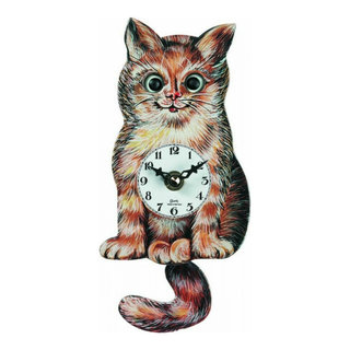 River City Clocks Cat-06Q Cat Clock With Moving Eyes - Contemporary ...