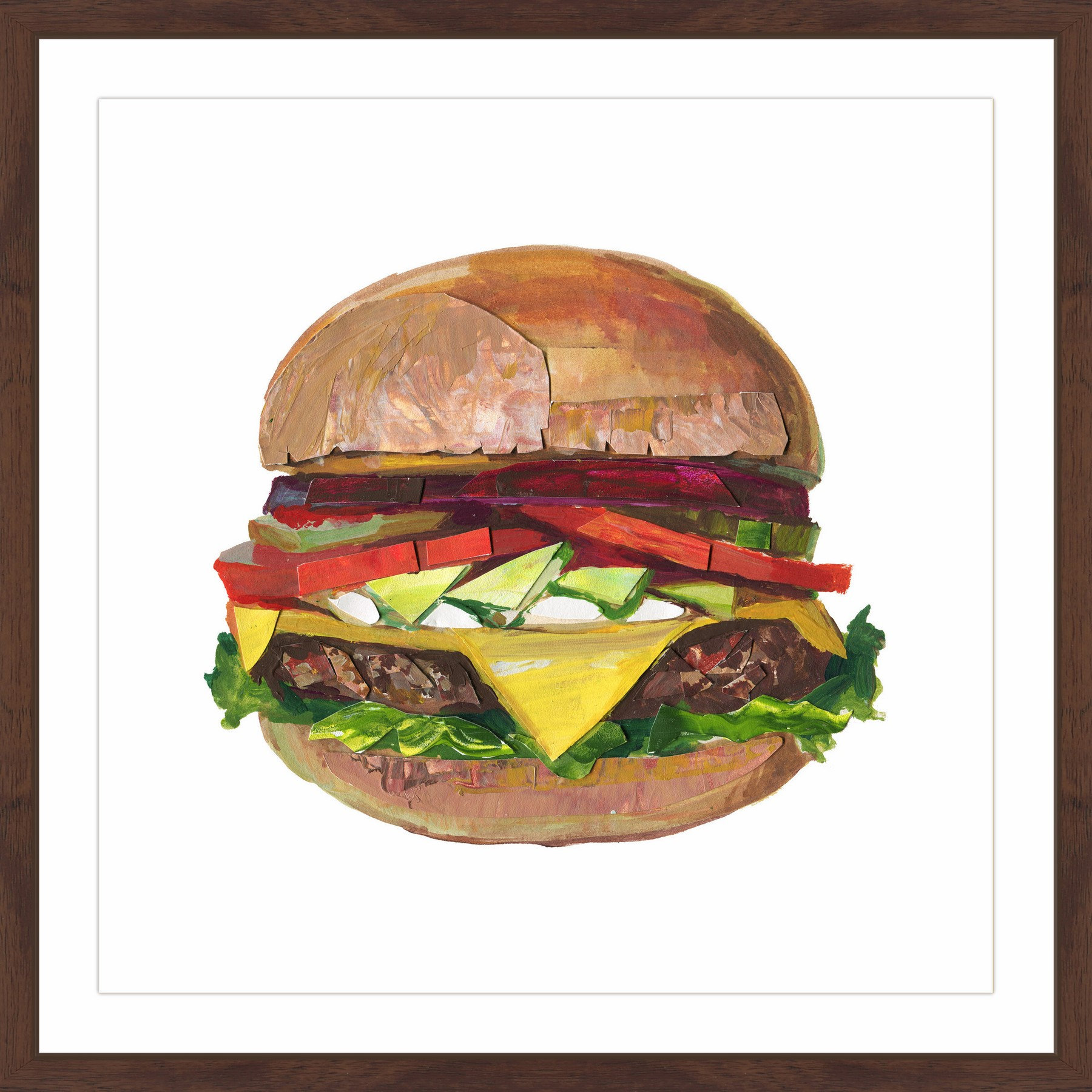 "Ultimate Burger" Framed Painting Print, 32"x32" - Contemporary ...