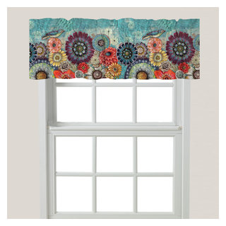 Blue Bird Boho Window Valance - Contemporary - Valances - by Laural ...