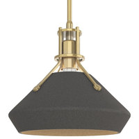 Henry with Chamfer Pendant, Modern Brass, Natural Iron Accents ...