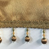 Bridget 5 Piece Curtain Set with Beaded Austrian Valances, Gold ...