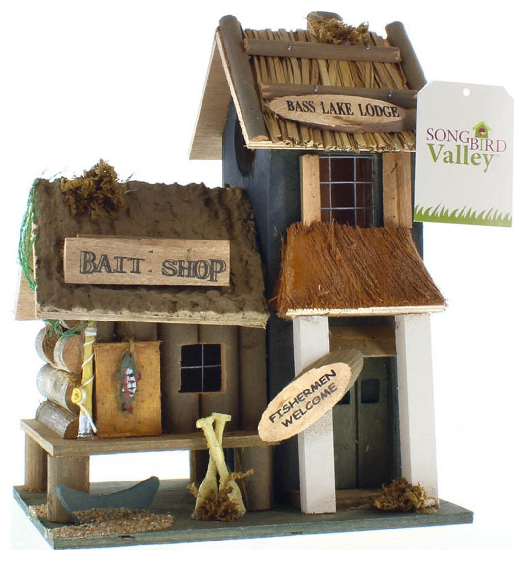Bass Lake Lodge Birdhouse - Beach Style - Birdhouses - by VirVentures ...