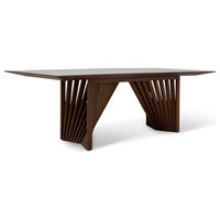 Modern Brazilian, Laguna, Glass Top Dining Table - Transitional ...
