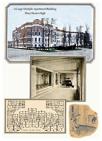 A Large Multiple Apartment Building, 20" x 30" - Traditional - Prints ...