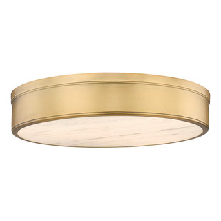 Anders LED Flush Mount in Rubbed Brass - Modern - Flush-mount Ceiling ...